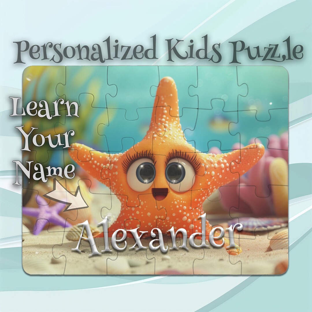 Personalized Starfish Puzzle for Kids – Preschool Learning – Early ...