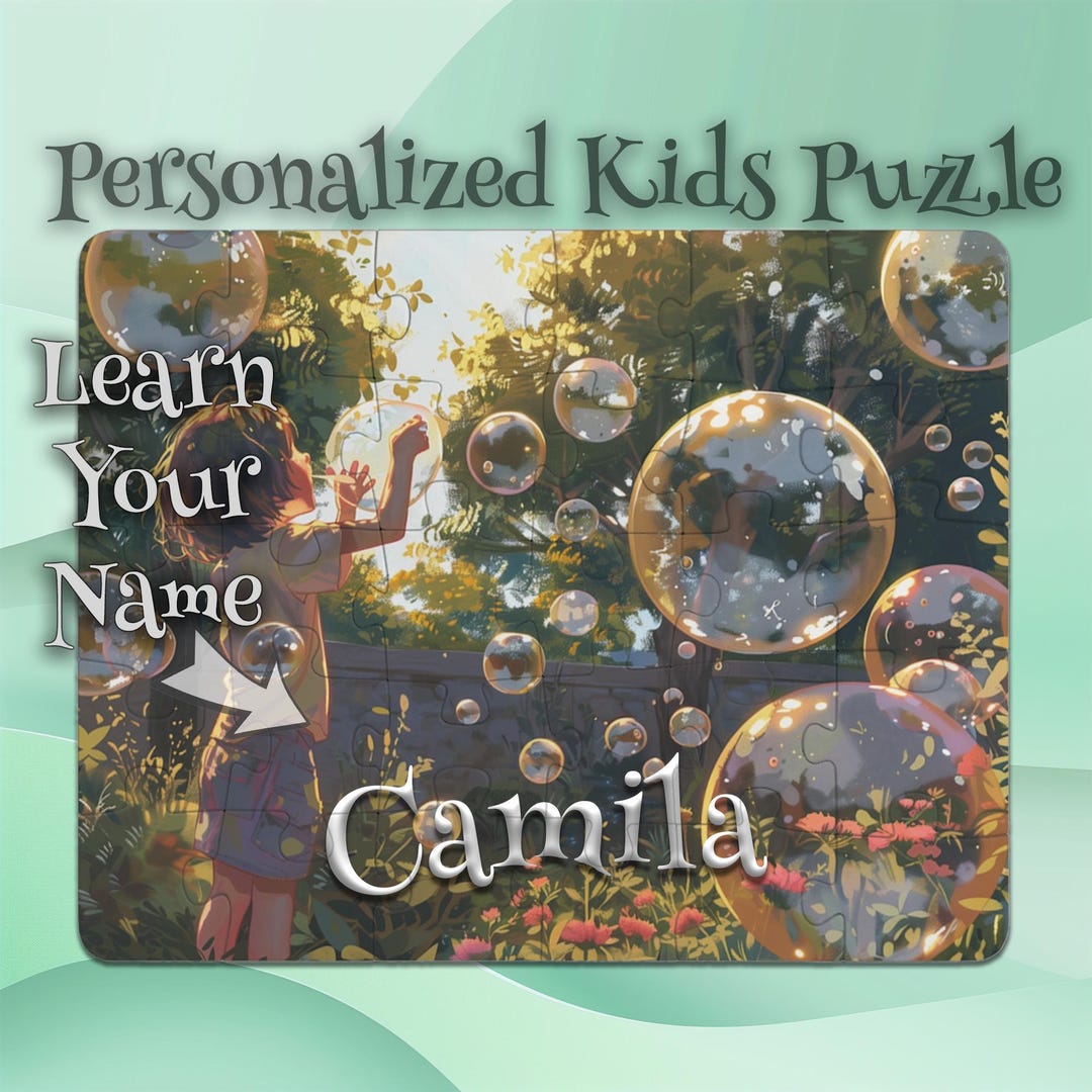 Personalized Bubbles Puzzle for Kids – Educational Puzzle Toy ...