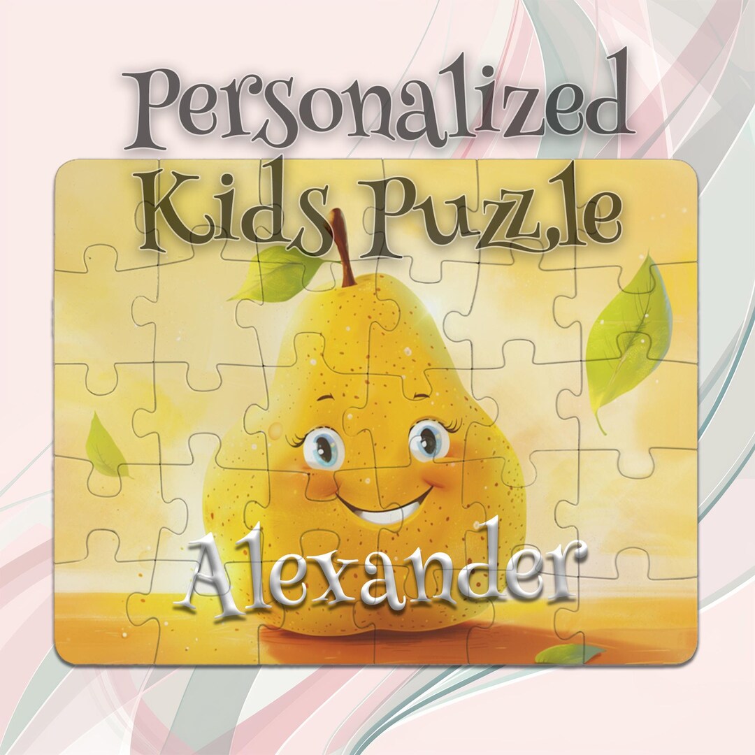 Personalized Pear Puzzle for Kids – Early Learning Activity – Problem ...