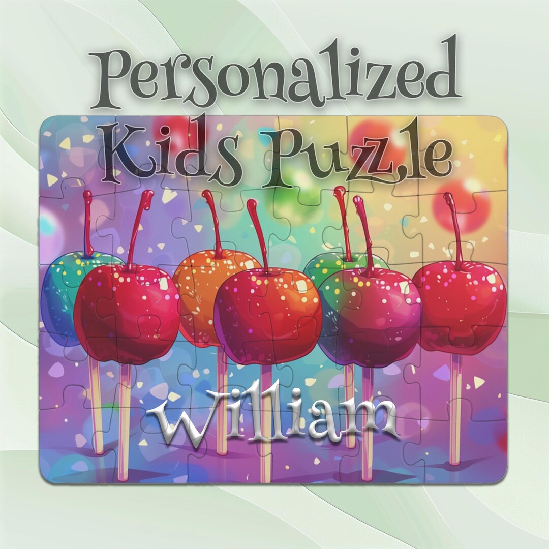 Personalized Candy Apples Puzzle for Kids – Perfect Kids Gift – Toddler ...