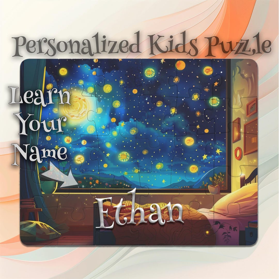 Personalized Starry Night Puzzle for Kids – Perfect Kids Gift ...