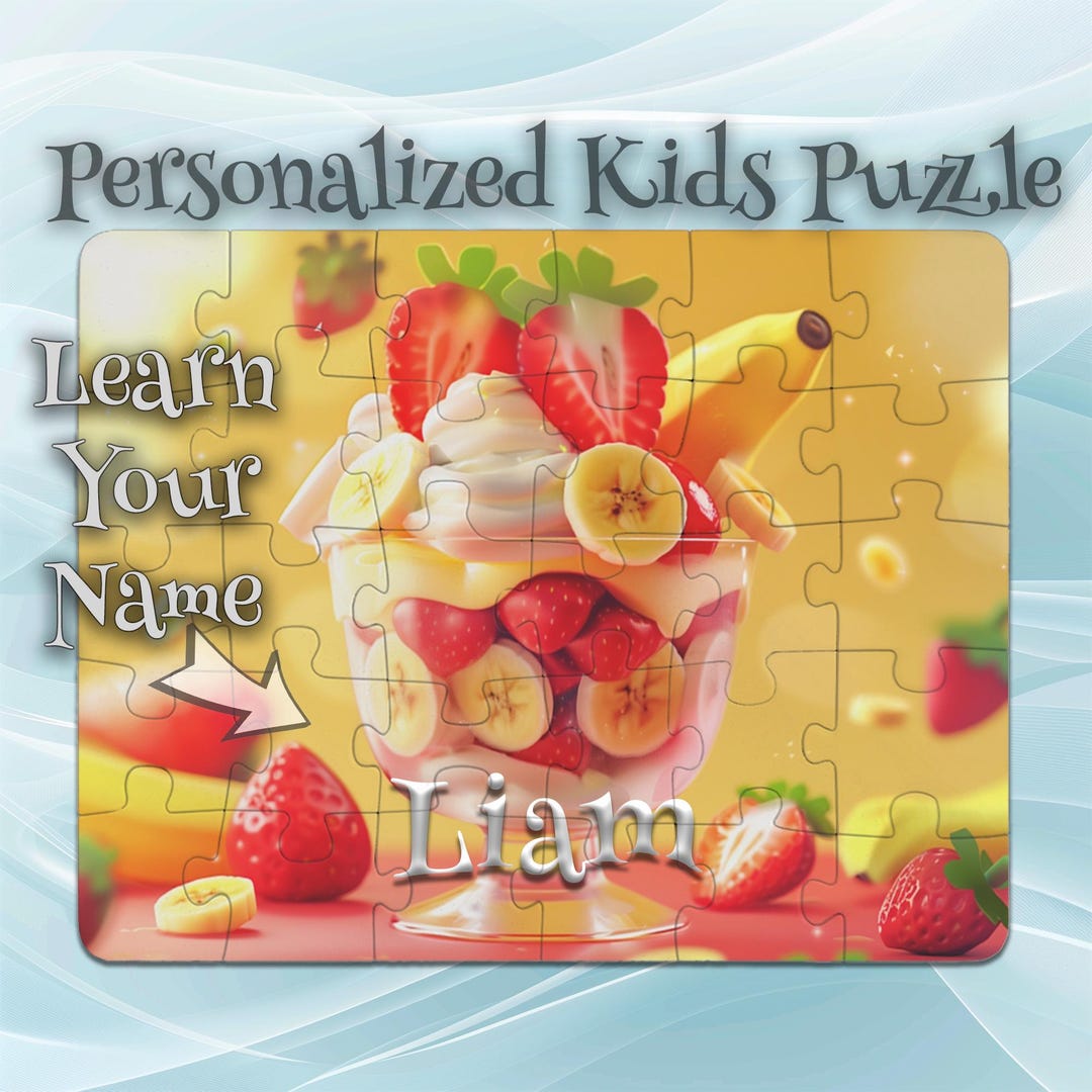 Personalized Sundae Puzzle for Kids – Interactive Puzzle – Toddler ...