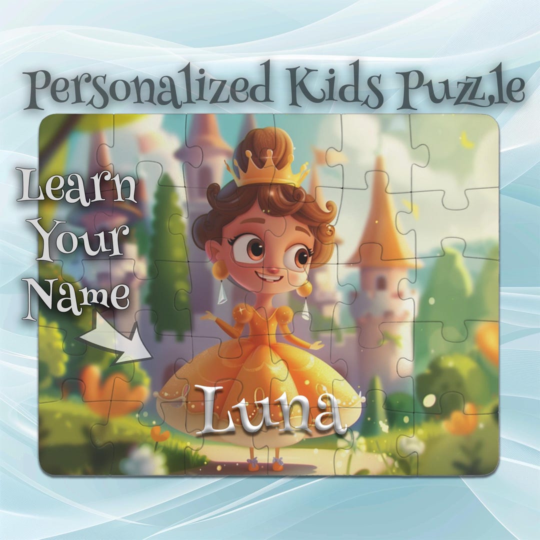 Personalized Princess Puzzle for Kids – Educational Puzzle Toy – Early ...