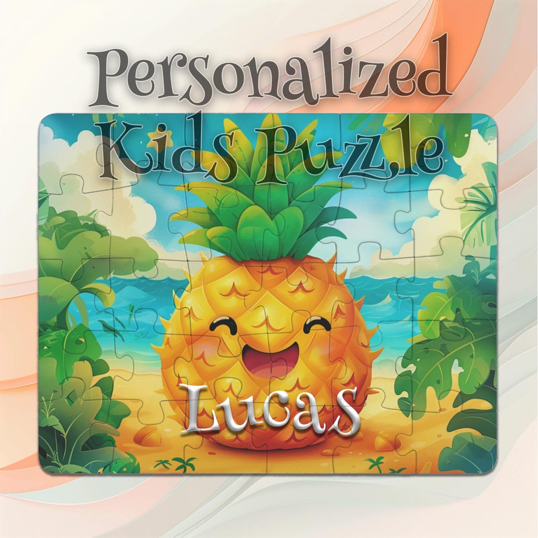 Personalized Pineapple Puzzle for Kids – Educational Puzzle Toy – Early ...