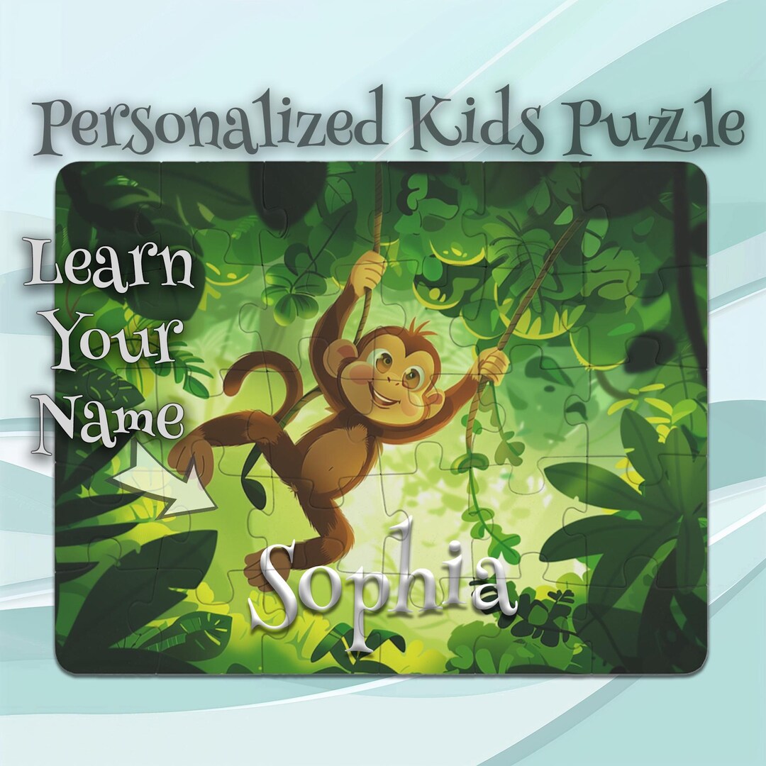 Personalized Monkey Puzzle for Kids – Problem-solving Puzzle – Ideal ...