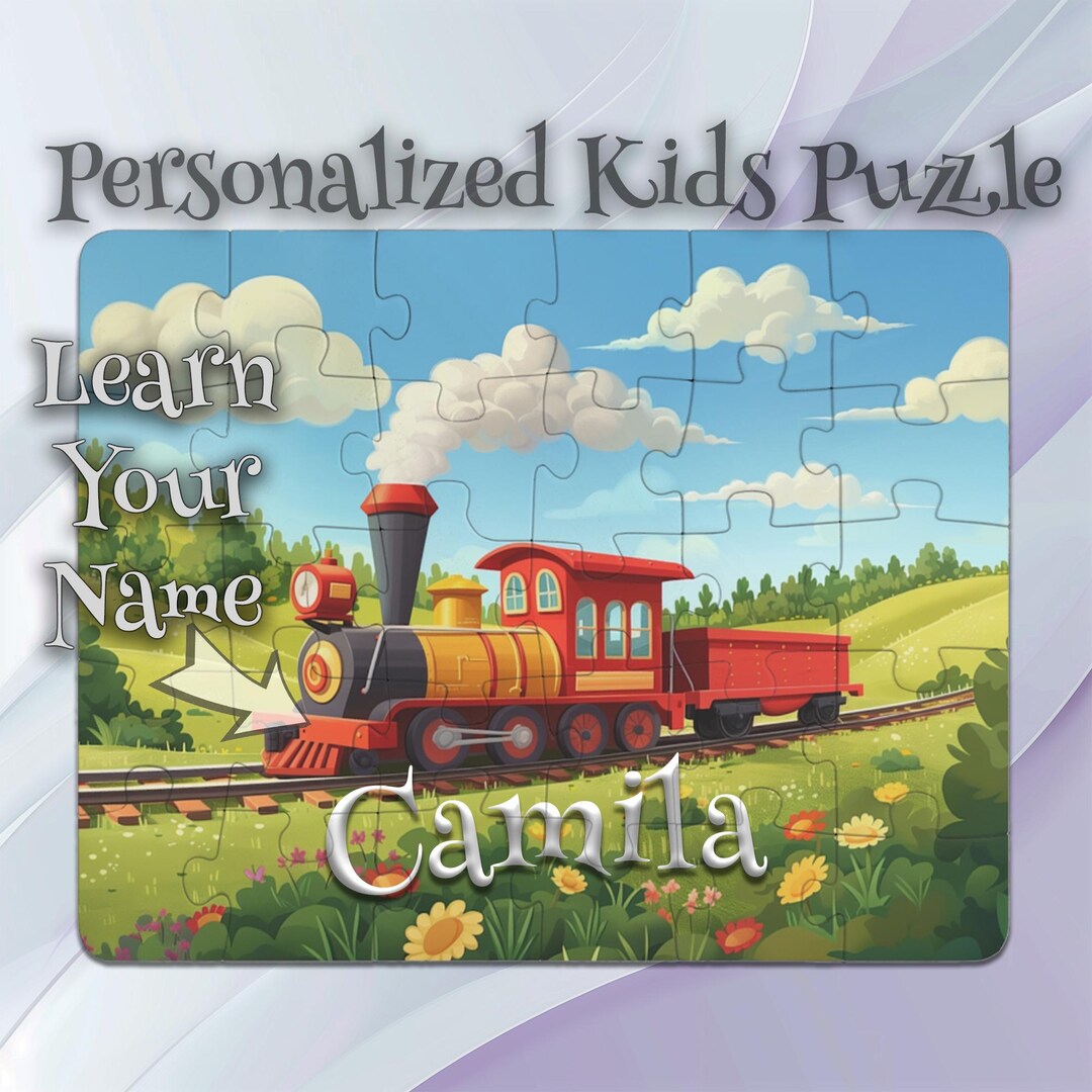 Personalized Train Puzzle for Kids – Cognitive Game – Problem-solving ...