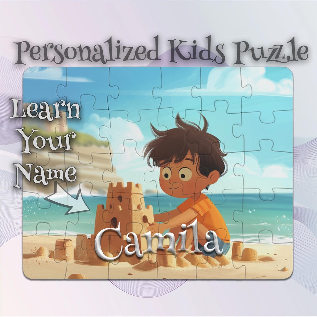 Personalized Sand Castle Puzzle for Kids – Grandchild Gift Idea – Early ...
