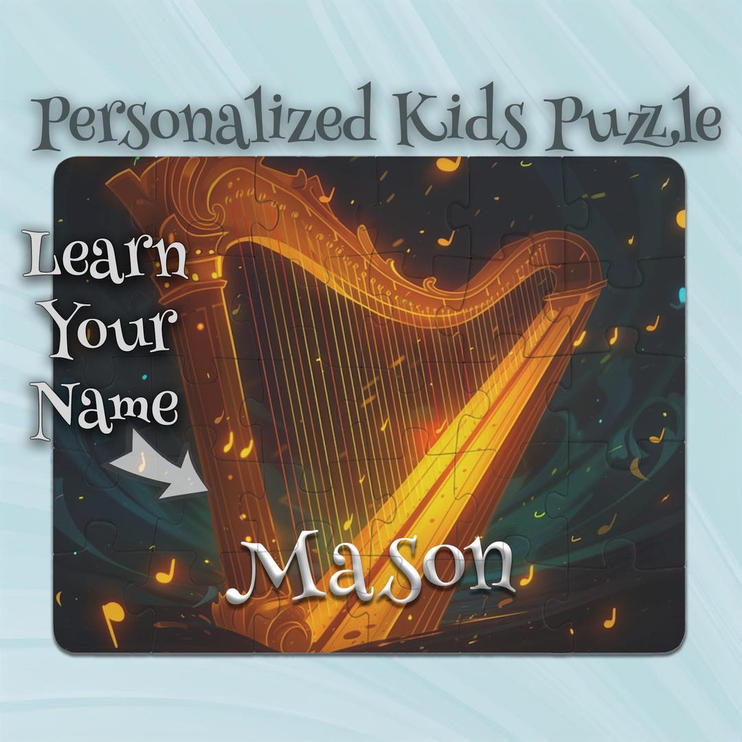 Personalized Harp Puzzle for Kids – Interactive Puzzle – Ideal Gift for ...