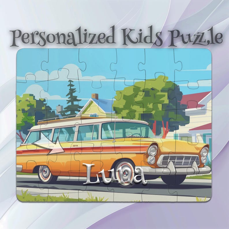 Personalized Classic Station Wagon Puzzle for Kids – Problem-solving ...