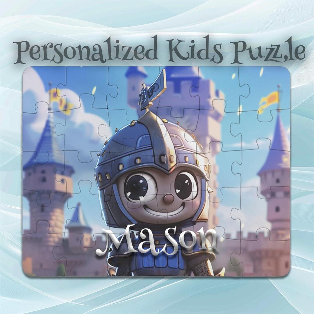 Personalized Knight Puzzle for Kids Imagination Toy Gift for Grandchild ...