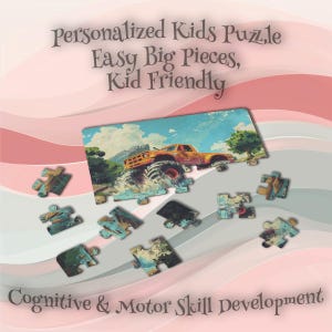 Personalized Monster Truck Puzzle for Kids – Problem-solving Puzzle ...