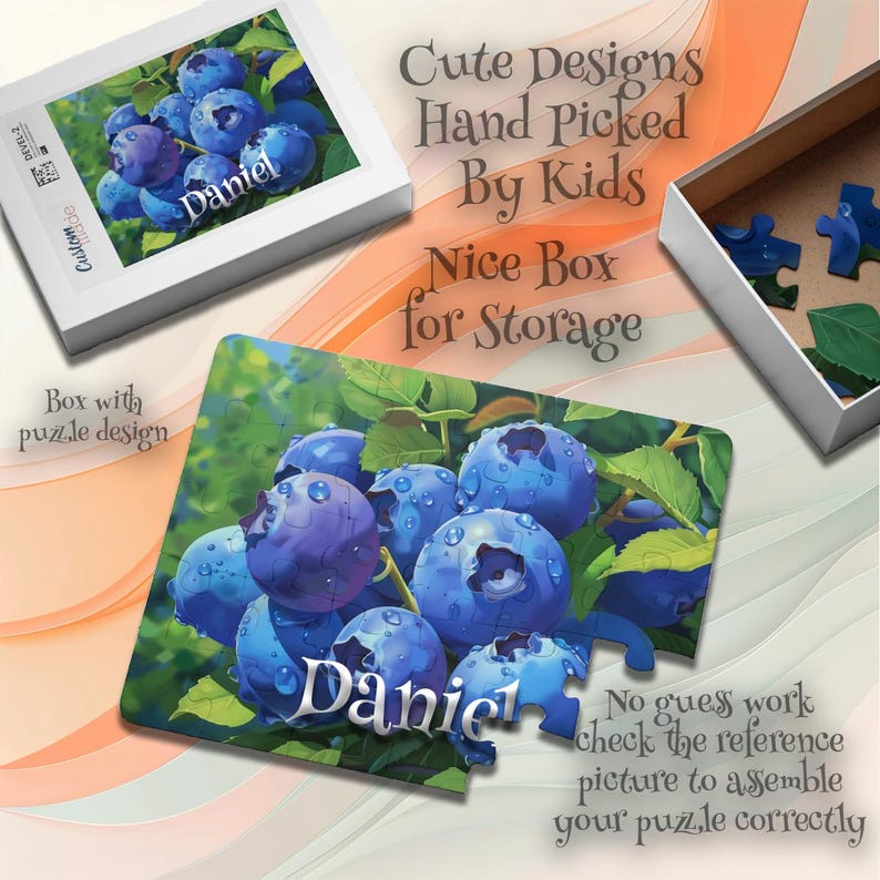Personalized Blueberry Puzzle for Kids – Problem-solving Puzzle – Early ...