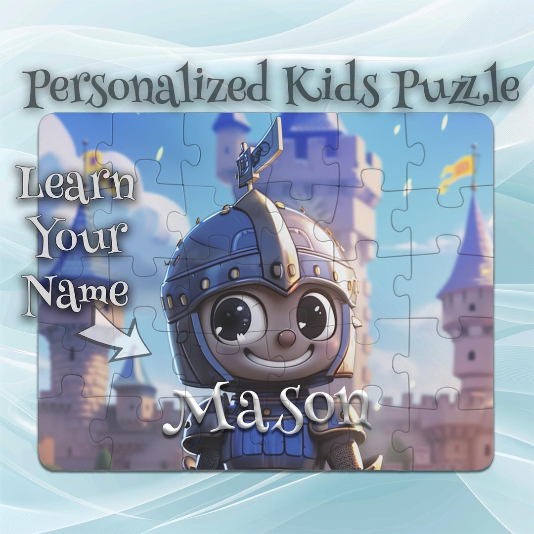 Personalized Knight Puzzle for Kids – Early Learning Activity ...
