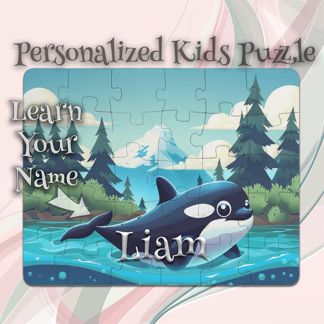Personalized Orca Puzzle for Kids – Cognitive Game – Ideal Gift for ...
