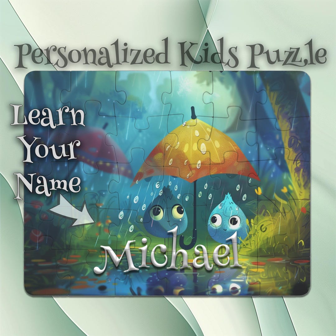 Personalized Rainy Day Puzzle for Kids – Motor Skills Booster ...