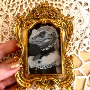 Small T Rex Dinosaur Victorian Goth Renaissance Portrait, Halloween ...