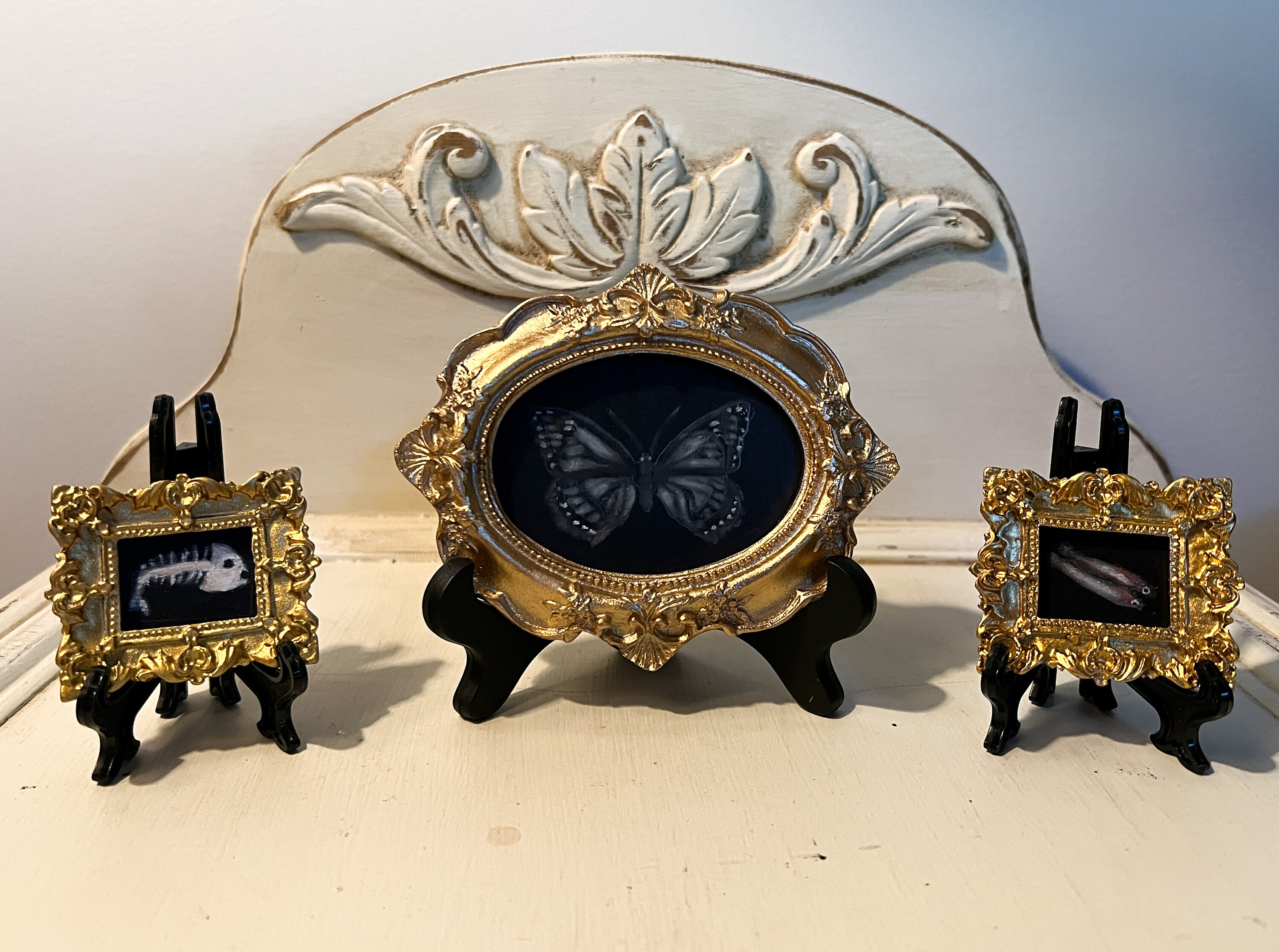 Small Ghost Oil Painting, Horror Painting, Miniature Painting, Goth ...