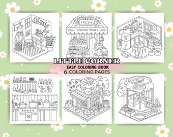 Little Corner Coloring Book for Adults and Teens,super Cute Designs of ...