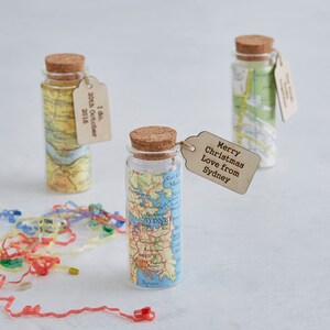 Map in A Bottle Keepsake - Personalised World Map Gift - Gift for A ...