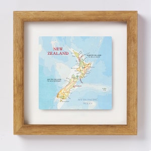 New Zealand Map Print - Custom Map Heart Print - Bombus Map - Framed ...