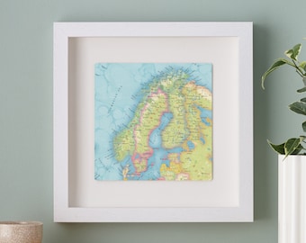 Scandinavia & Finland Map Watercolor Illustration Scandinavian Map ...