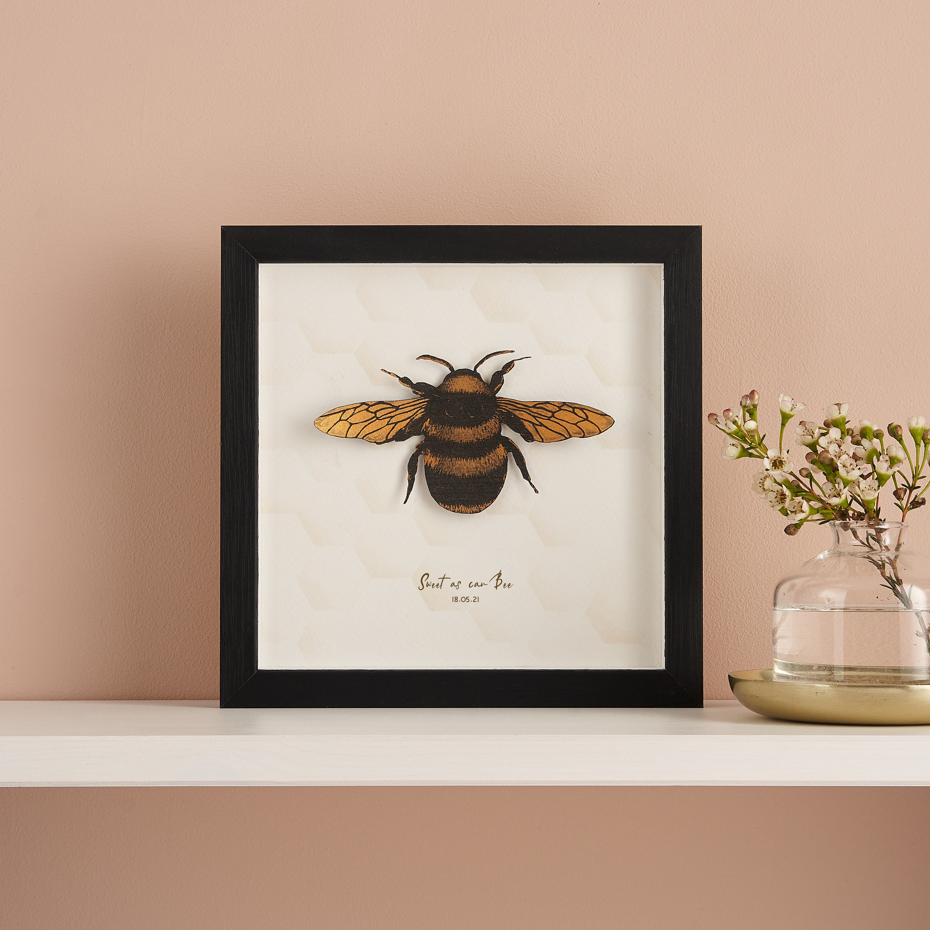 Honey Bee Framed Wall Art Personalized Honey Bee Wall Art | Etsy