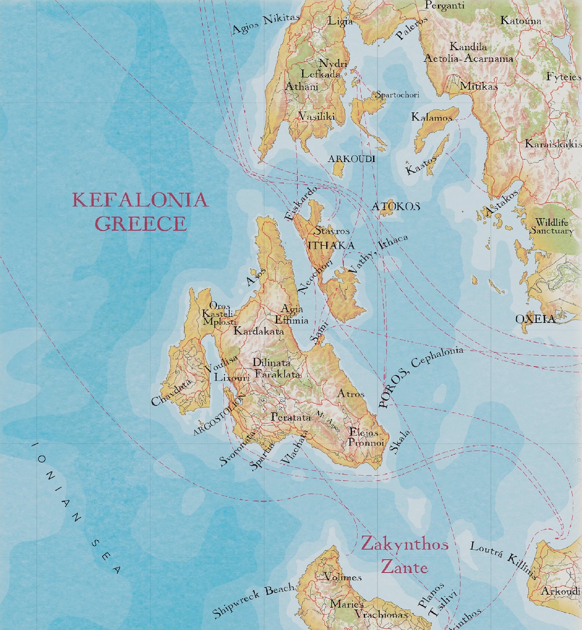 kefalonia-map-print-poster-kefalonia-greece-map-gift-wall-art-gift