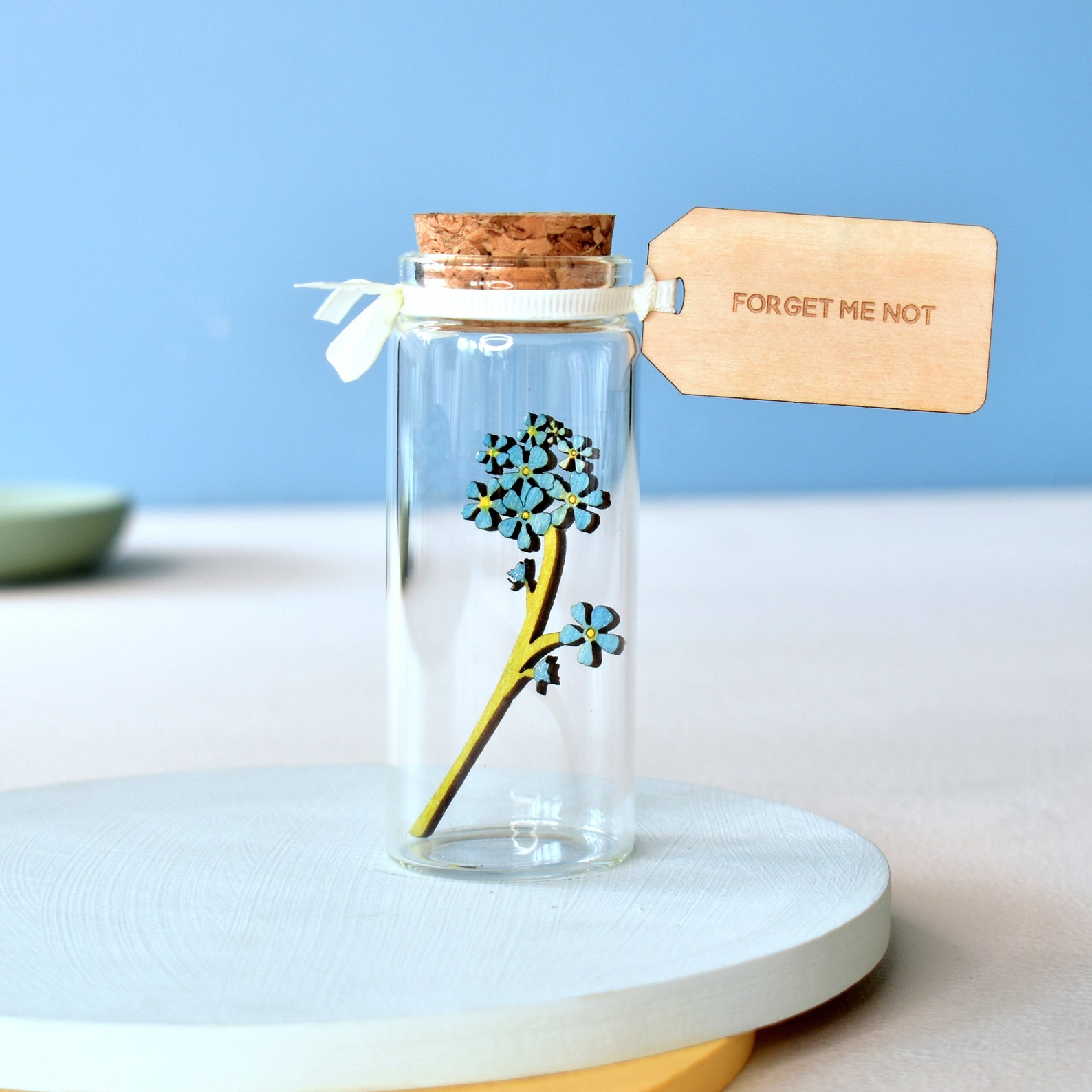 Memorial Gift, Forget Me Not Flower Funeral Sympathy Gift, Keepsake ...