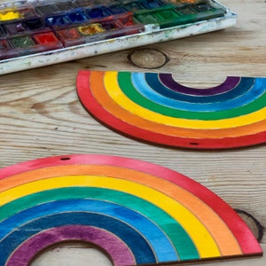 Rainbow Craft Kit - Children's Diy Wooden Rainbow - Keepsake Gift ...