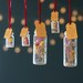 Glass Bauble Christmas Decoration - Personalised Hanging Bottle Floral ...