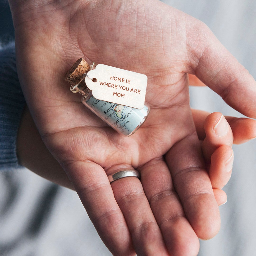 Gift for Mom, Map in A Bottle Keepsake Mother's Day Gift, Personalised ...