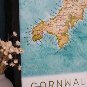 Cornwall Map Poster, Cornwall Map Print, Cornish Map, Cornwall Wall Art ...