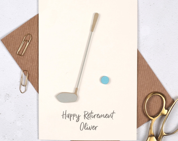 Retirement Golfers Card - Unique, Luxury Golfing Greeting Card for ...