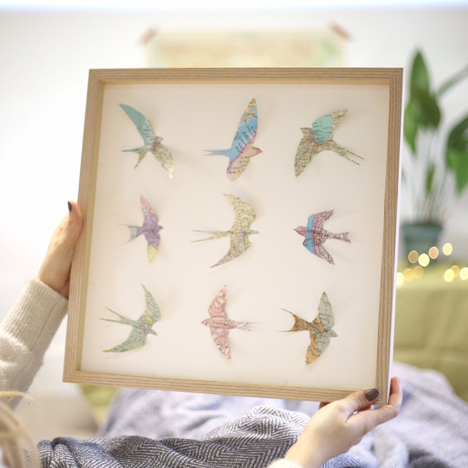 Original Bird Wall Art Custom Map Birds Artwork 3D Map - Etsy