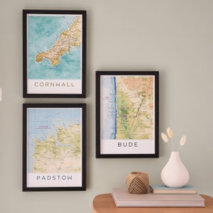 Cornwall Map Poster, Cornwall Map Print, Cornish Map, Cornwall Wall Art ...