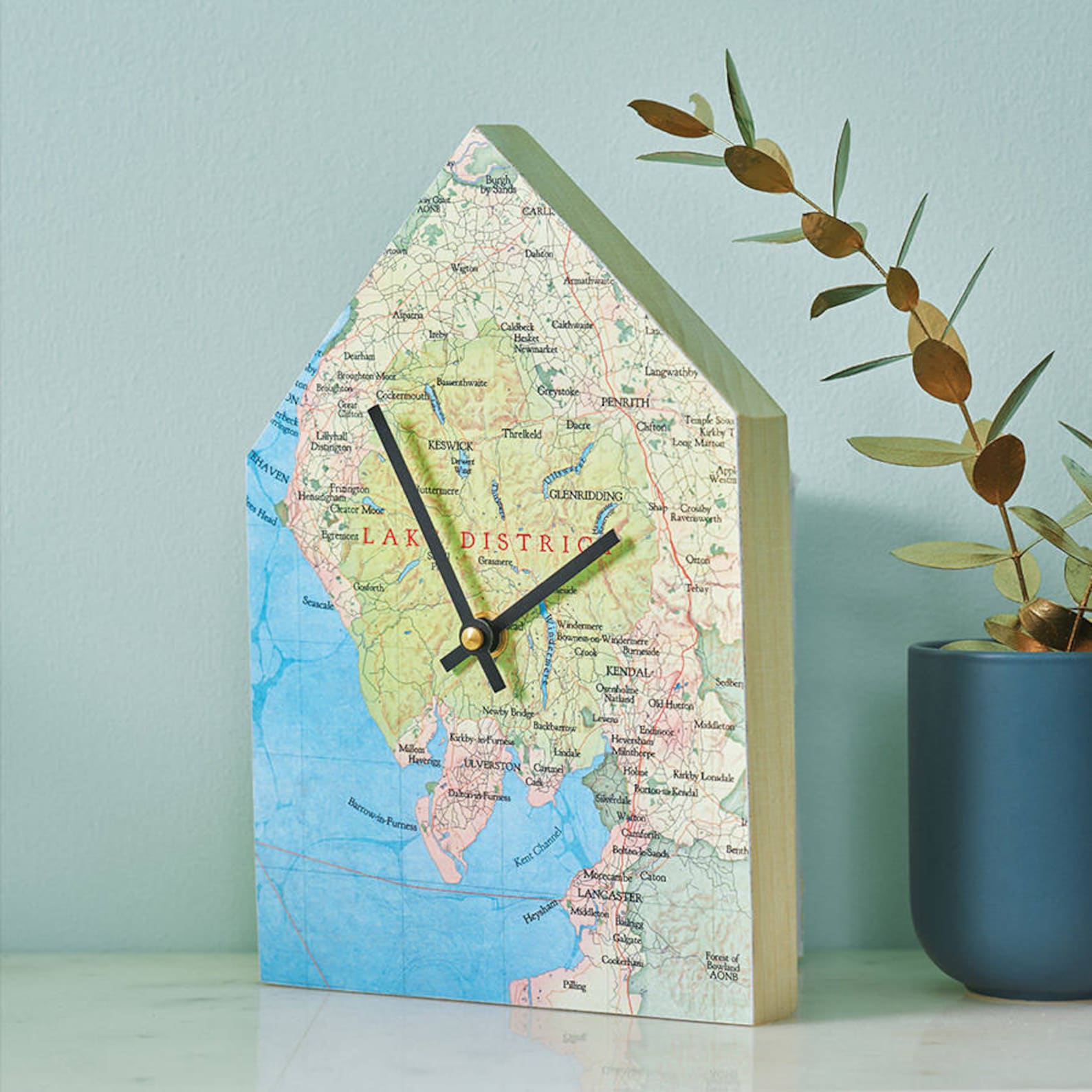 New Home Gift Custom Map Wall Clock Personalised Vintage Map | Etsy