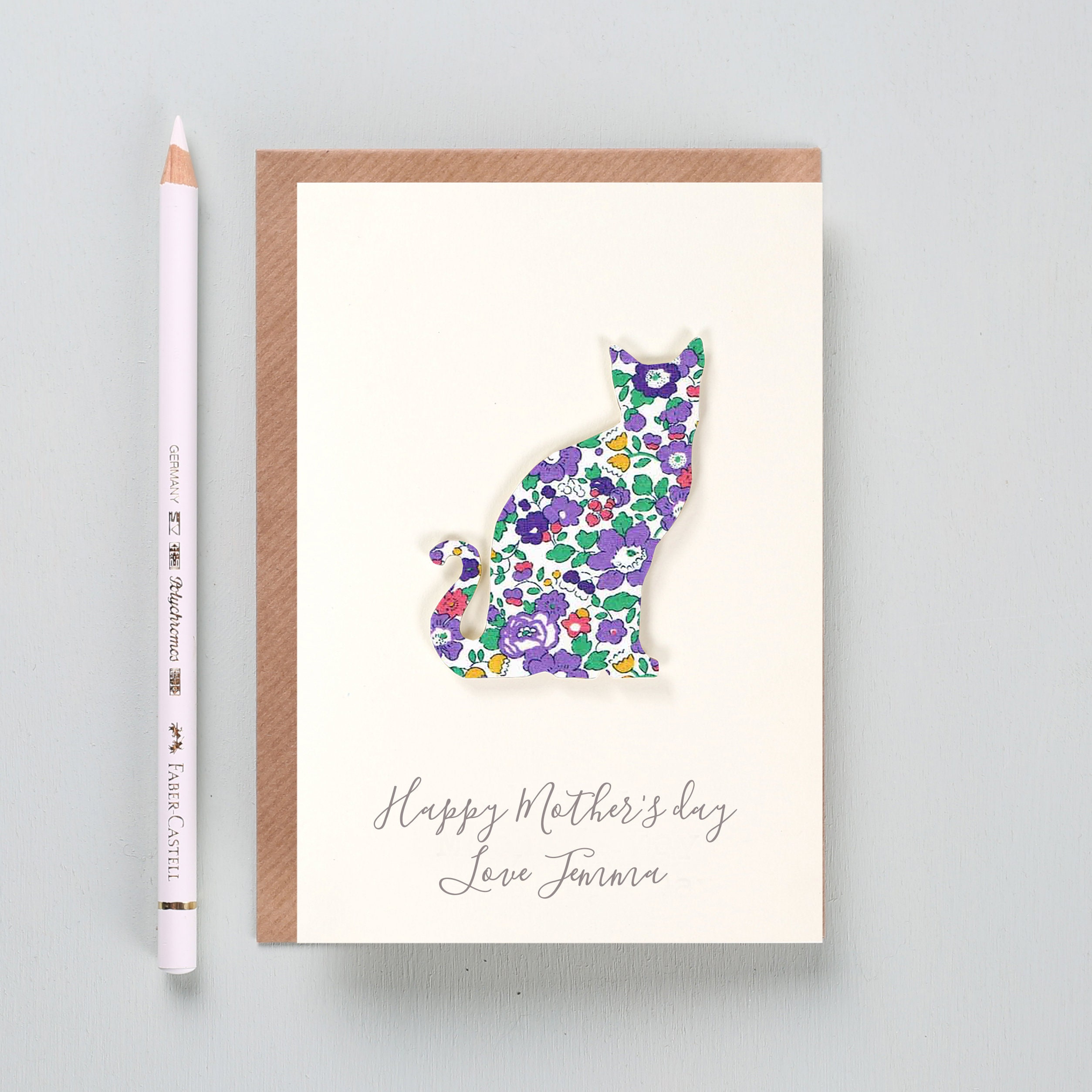 Cat Mothers Day Greetings Card - Personalised Card for Mum or Mom ...
