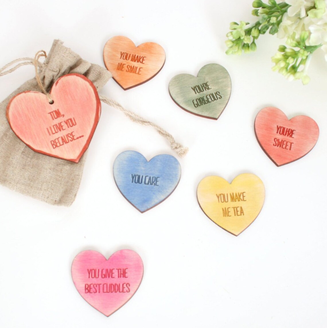 Message Keepsake Tokens Romantic Gift Love Message Tokens | Etsy