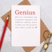 Congratulations on Graduating Card, Genius Definition College ...