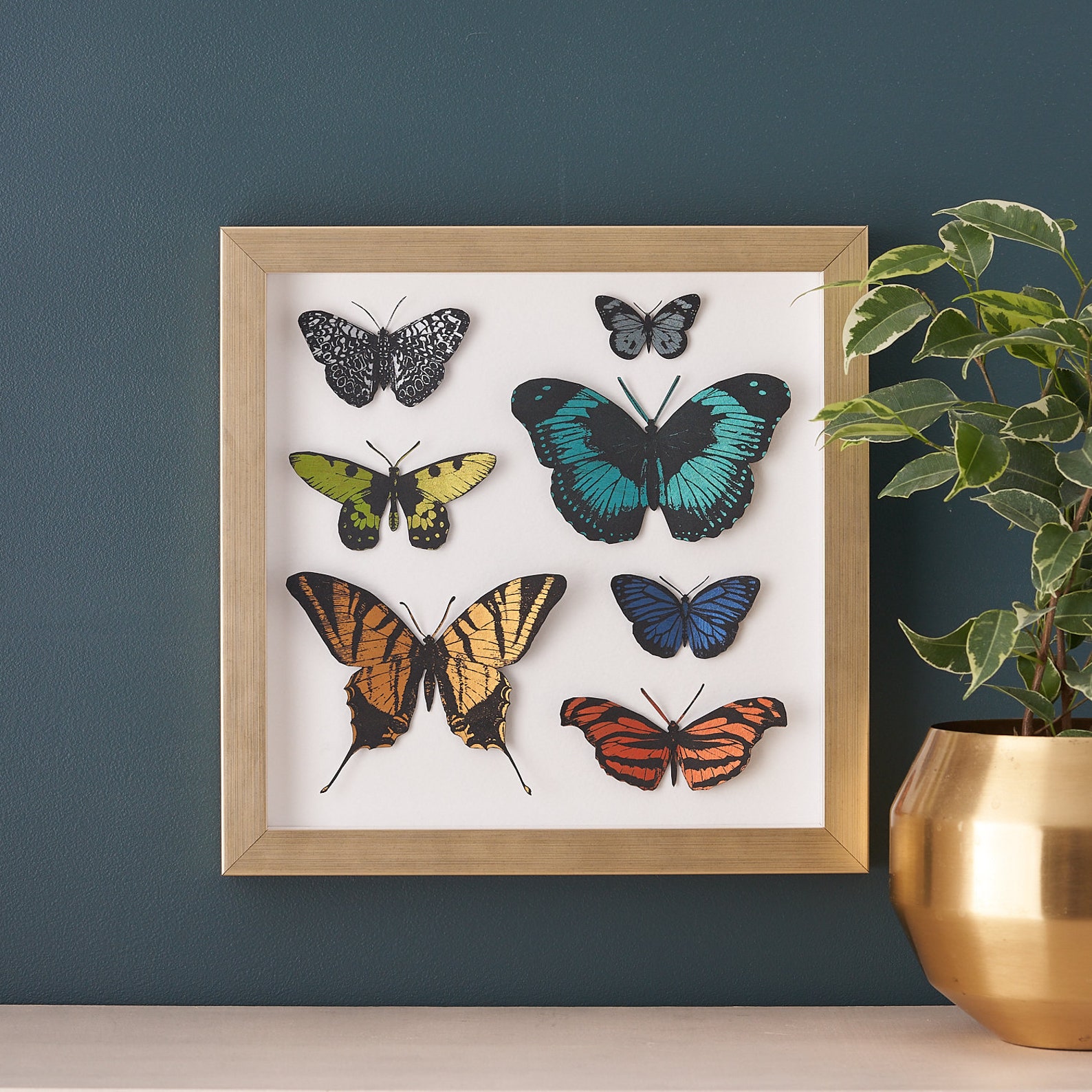 Paper Cut Butterfly Art Hand Painted Paper Cut Butterfly - Etsy