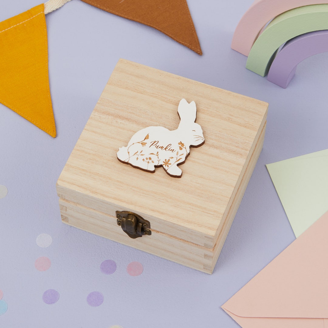 Jewellery Trinket Box, Little White Rabbit Gift, for A Little Girls ...