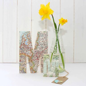 Personalised Map Location Wooden Letter - Map Letter - Baby Gift ...