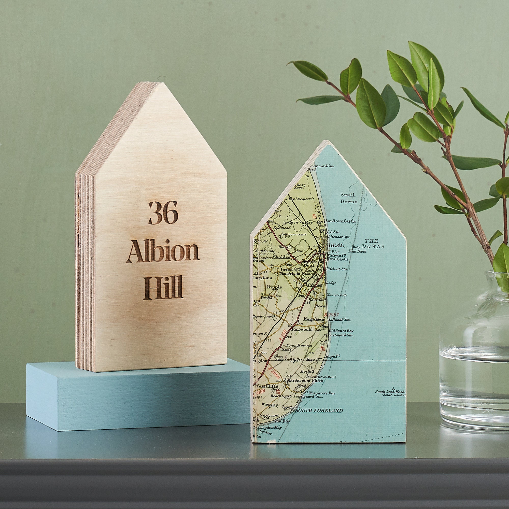 House Warming Gift - Custom Map Little House Ornament New Home Gift ...