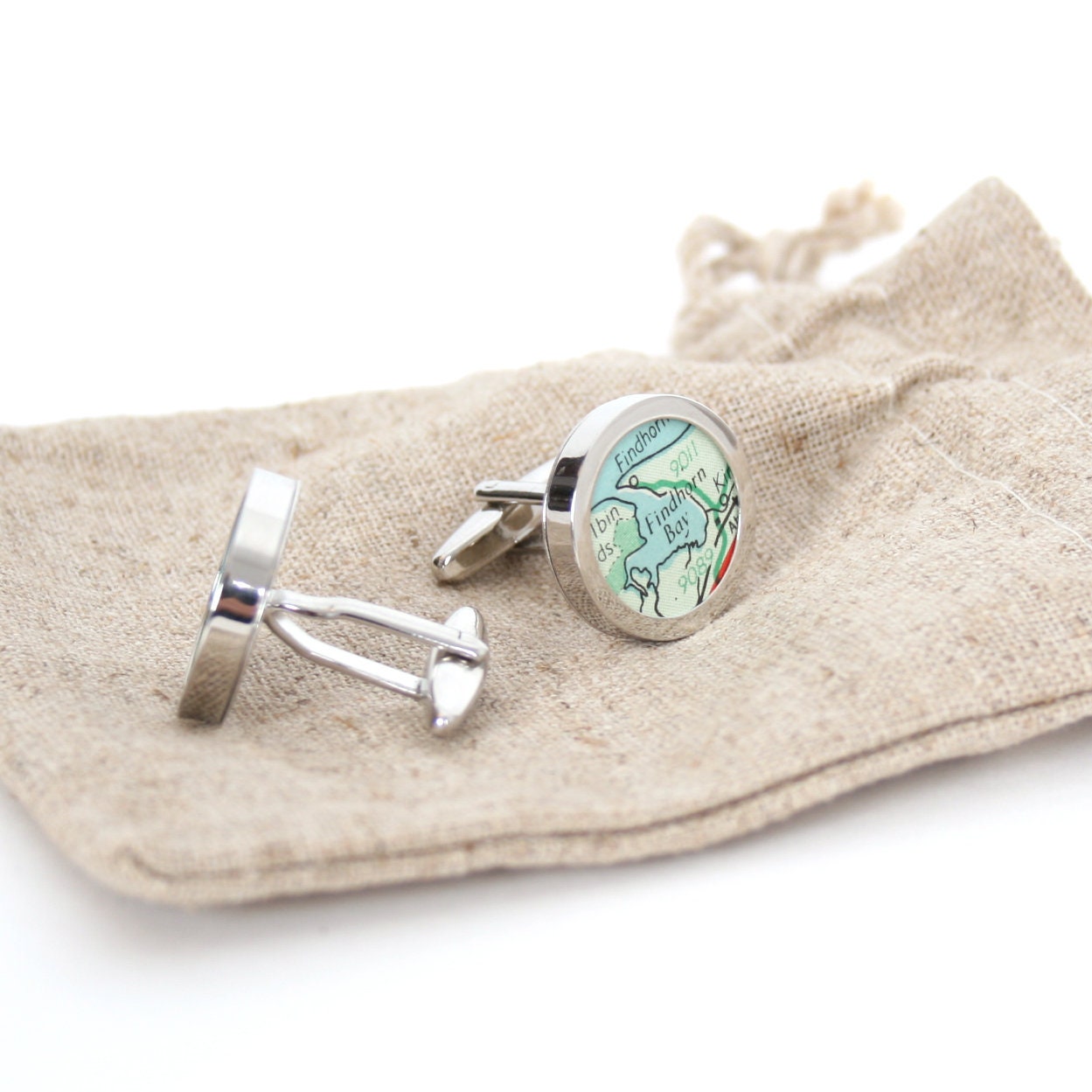 Gift for Him, Map Cufflinks, Custom Map Gift, Groomsmen Gift ...