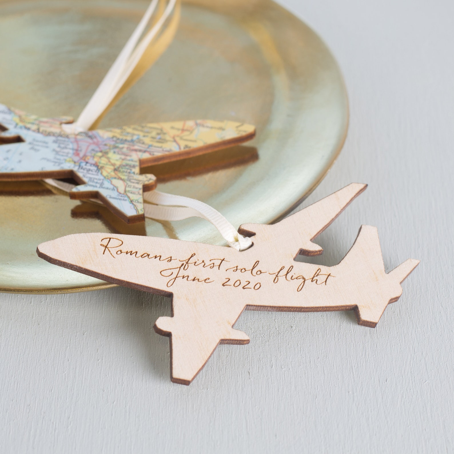 Custom Map Aeroplane Pilots Gift Personalized Travel - Etsy