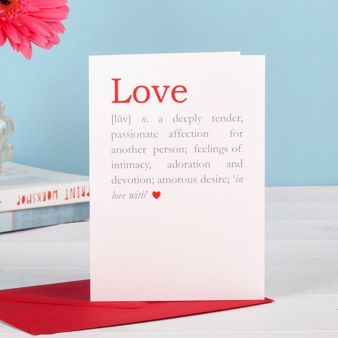 Valentine's Day Card, Love Definition Romantic Valentine Card for Him ...