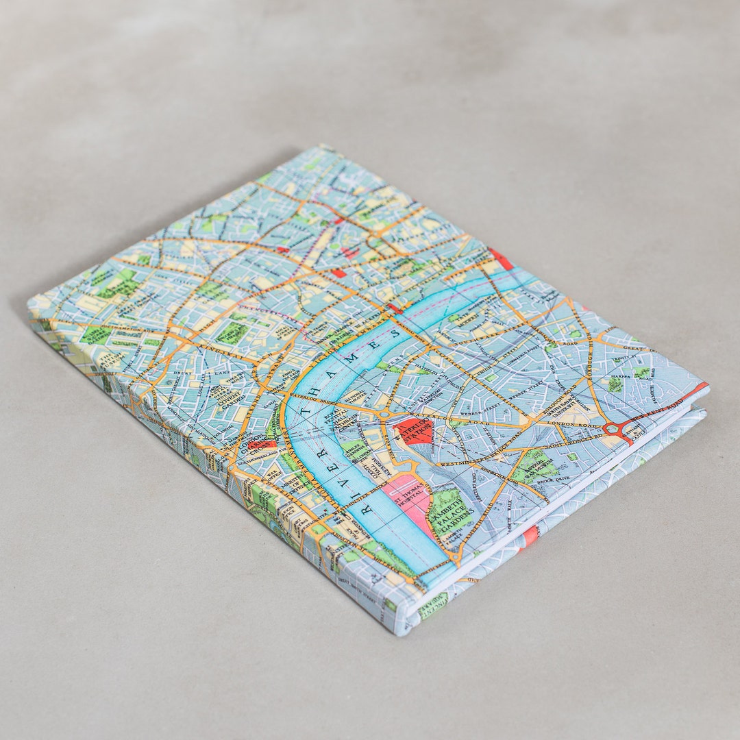 London Map Personalised Notebook - Custom Notebook - London Notebook ...
