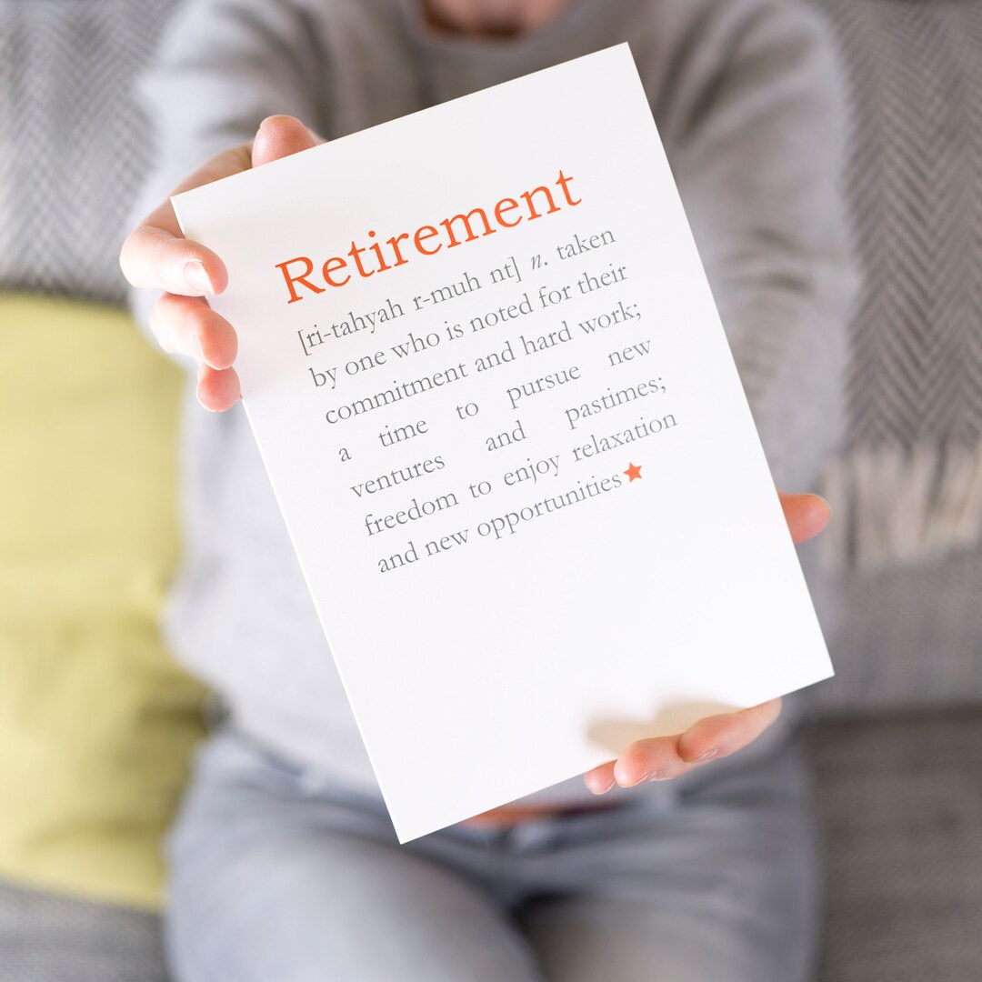 Retirement Definition Greetings Card - Congratulations on Retiring ...