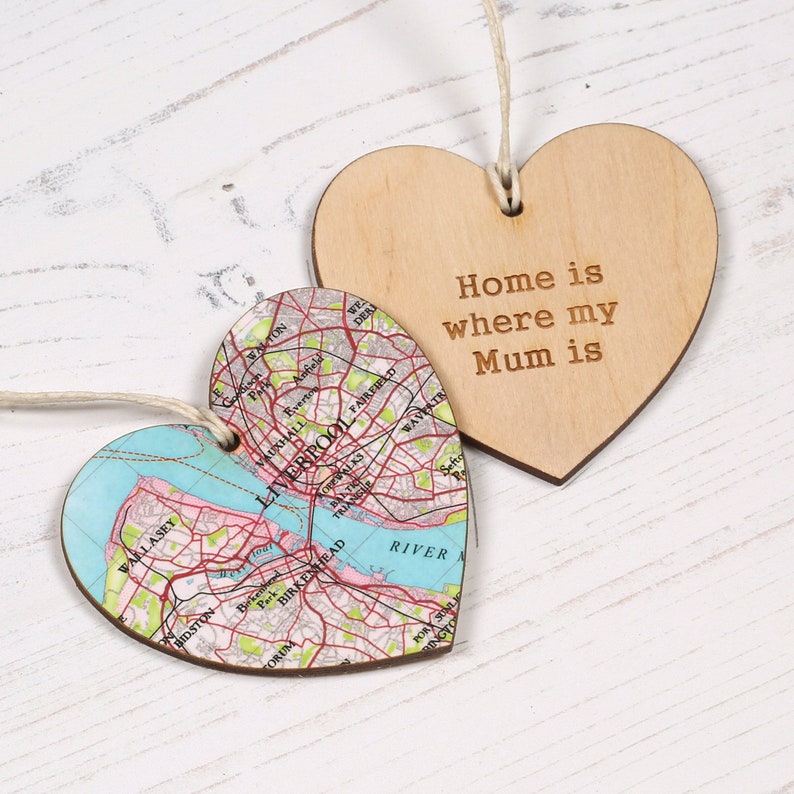 Custom Map Engagement Ornament Gift Hanging Heart Ornament - Etsy