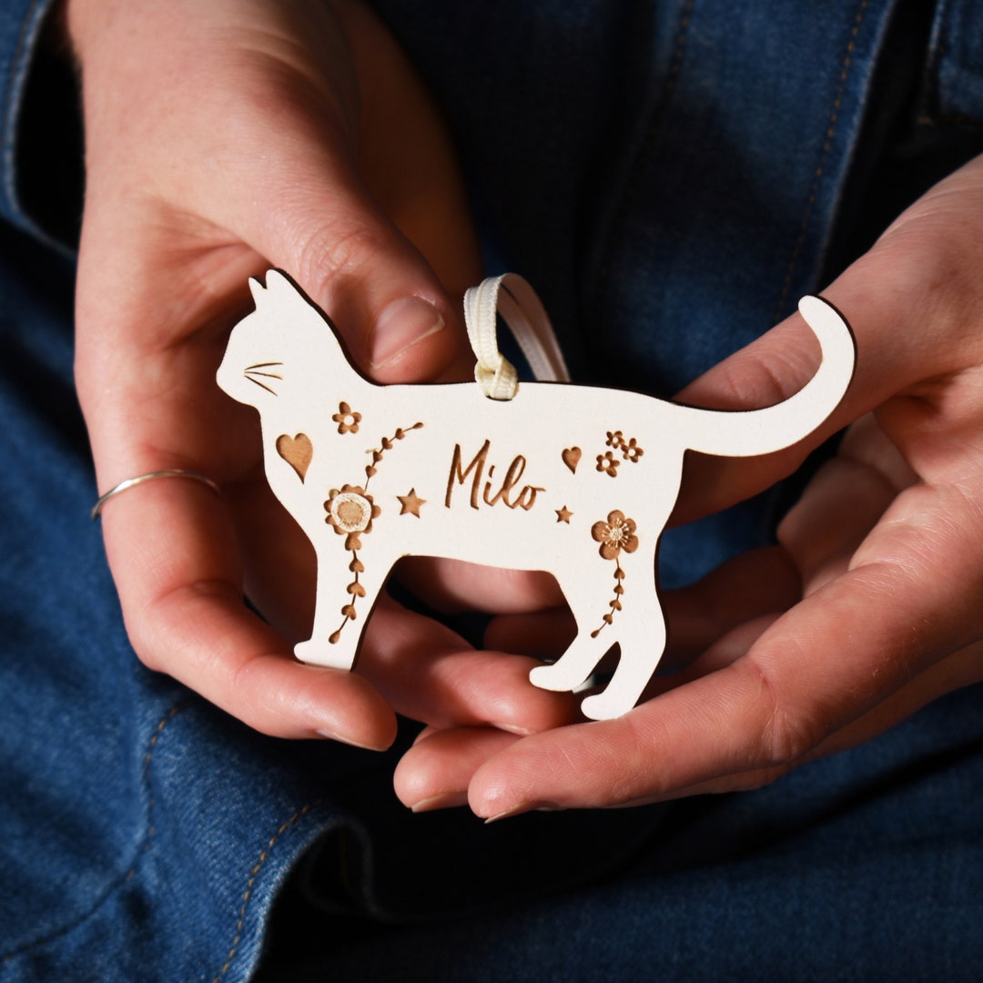 Cat Christmas Decoration Keepsake, Cat Gifts for Her, Cat Lovers Gift ...